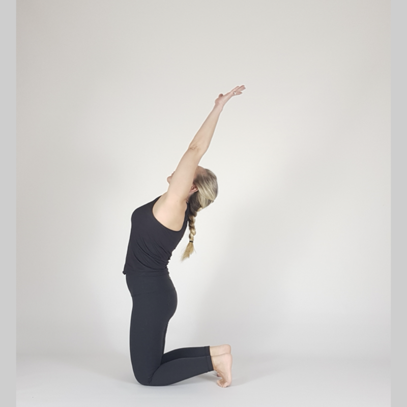 Camel Pose Arms Up - Gentle Kneeling Backbend Guide | FLOW Yoga ...